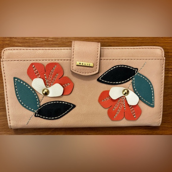 Relic | Accessories | Relic Blush Pink Wallet Bright Pop Up Flowers ...